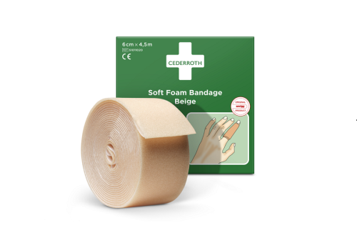 Bandaż piankowy beżowy Cederroth Soft Foam Bandage 6 cm x 4,5 m ...
